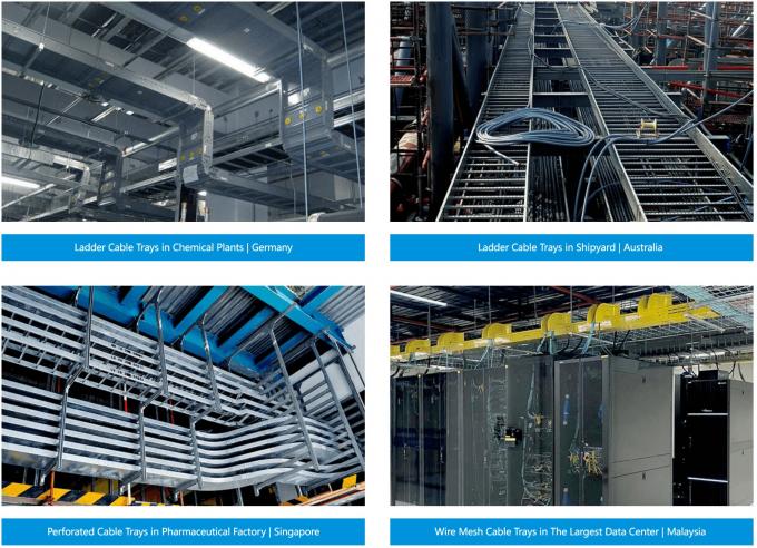 Outdoor Galvanized Steel Cable Management Tray Perfoarated Cable Tray