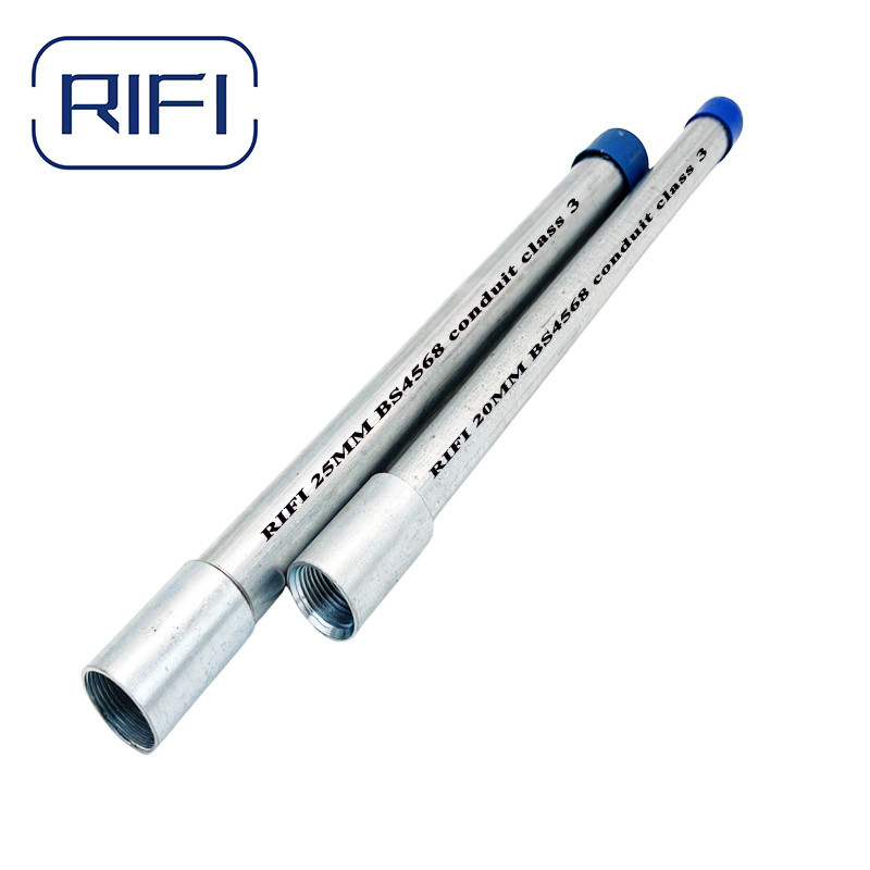 Pre Galvanized GI Conduit Pipe BS31 BS4568 Threaded Emt Pipe With Coupling