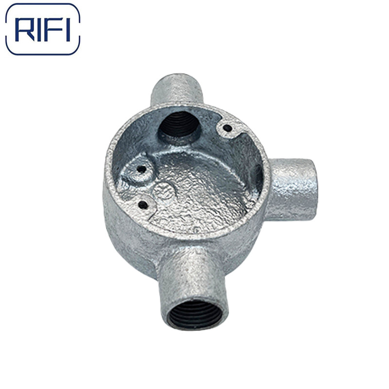 BS4568 Circular Junction Box 3 Way Electrical Conduit Fittings